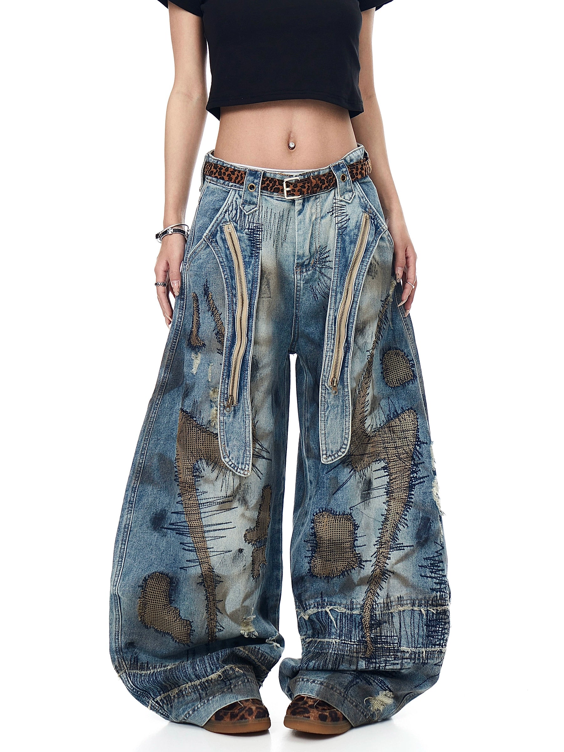 Dirty Wasteland Style Machete Denim Pants – ELUVA